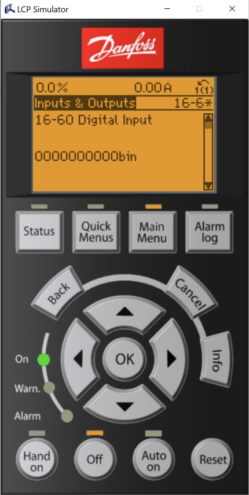 Viewing the status on Danfoss VFD inputs – AirReps